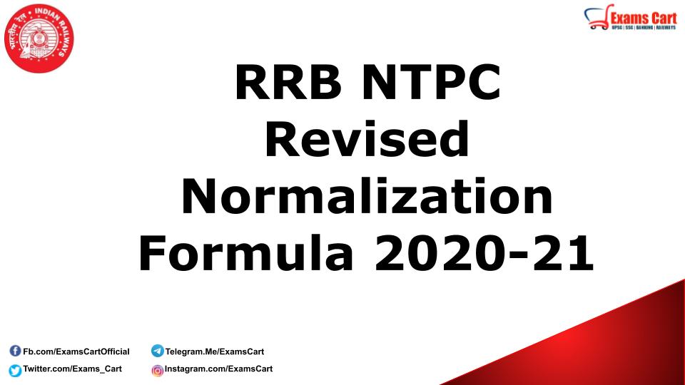 RRB NTPC Revised Normalization Formula 2020-21: Check Complete details ...